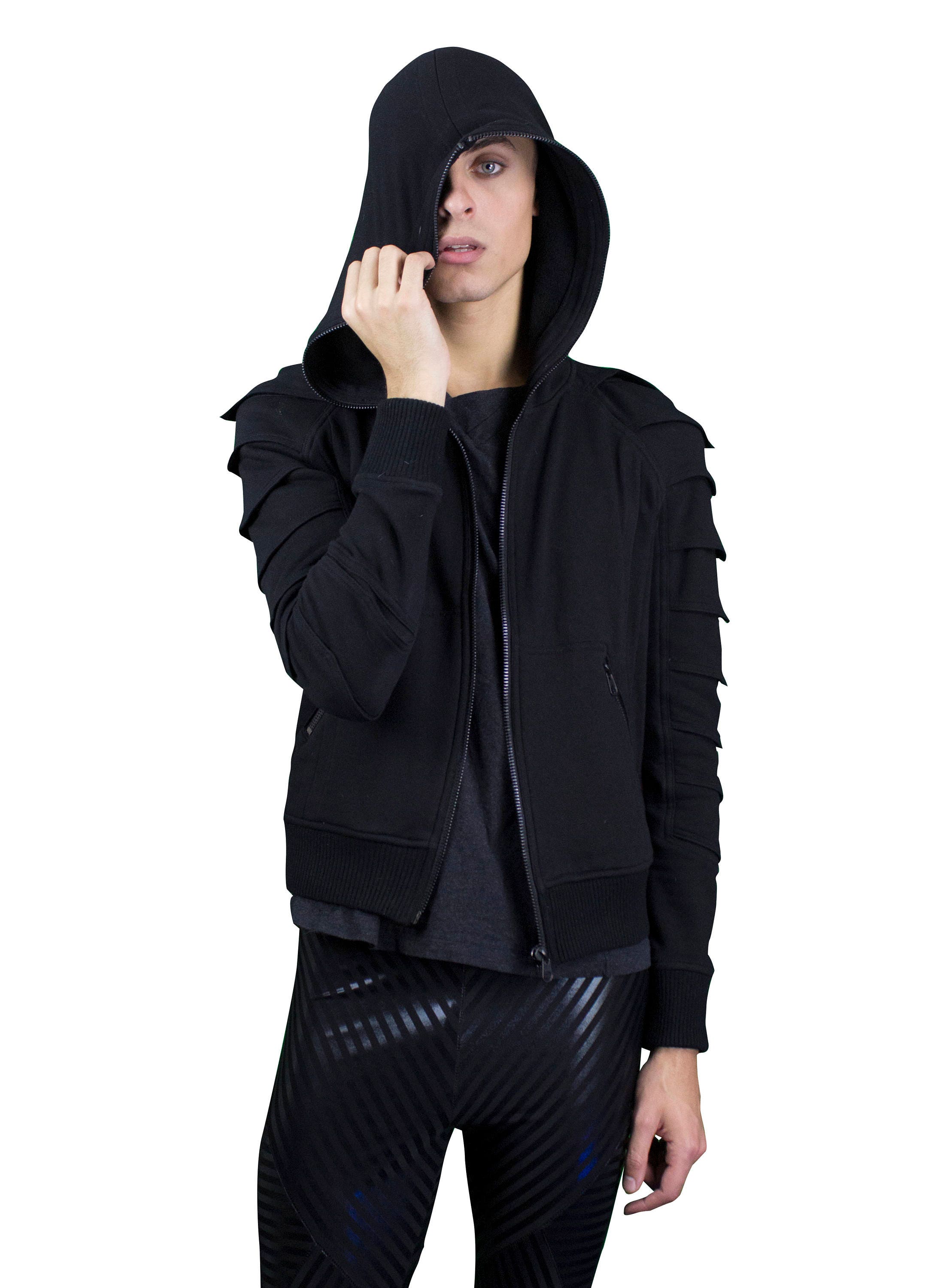 CONVERGENCE HOODIE - Men's Hooded Sweatshirt Black Armor CONVERGENCE HOODIE - Men's Hooded Sweatshirt Black Armor