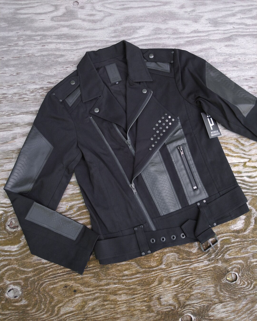 VENOM MOTO JACKET - Black Jacket Men's Snake Reptile Motorcycle Vegan ...