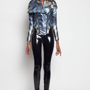 INTRIGUE LEGGINGS - Shiny Black PVC 4 Way Stretch Vinyl Futuristic ...
