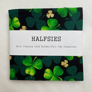 Half Width Shamrocks Bingo Pull Tab Holder, Half Size Clover Print ...