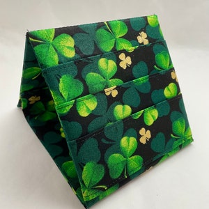 Half Width Shamrocks Bingo Pull Tab Holder, Half Size Clover Print ...