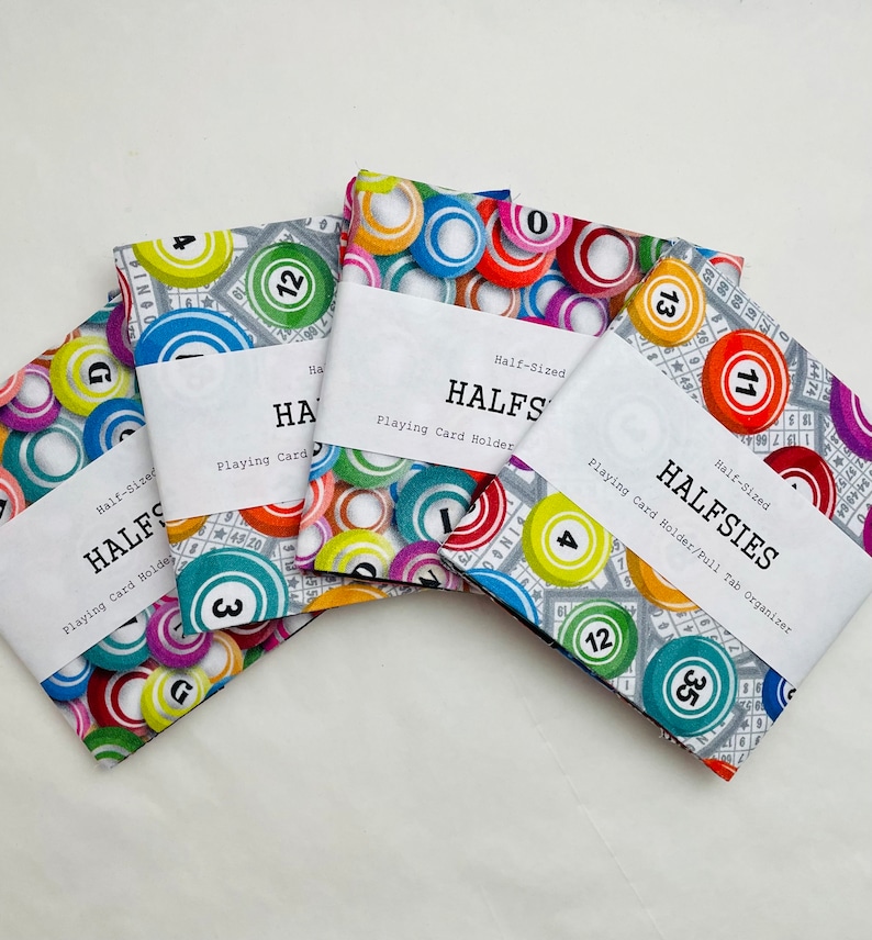 Bingo Pull Tab Mini Holders Set of 4: Half-width Handmade Tab Organizer ...