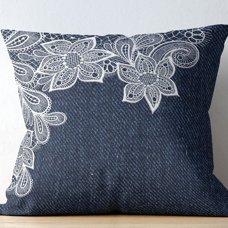 Denim Pillow - Etsy