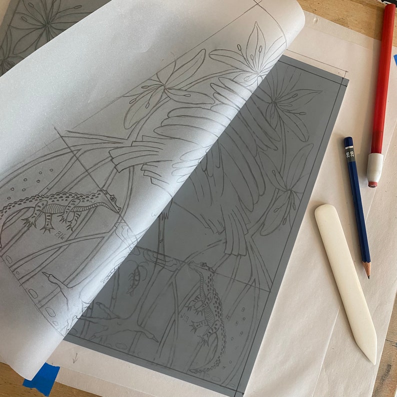 Spoonbill Linocut Print in Black and White, Mangrove Shore Bird Art ...