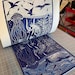 Under the Sea Blue Linocut Printhandprinted Block Printocean - Etsy