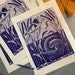 The River Ballet Linocut in Blue,otter Linocut,kingfisher Linocut ...