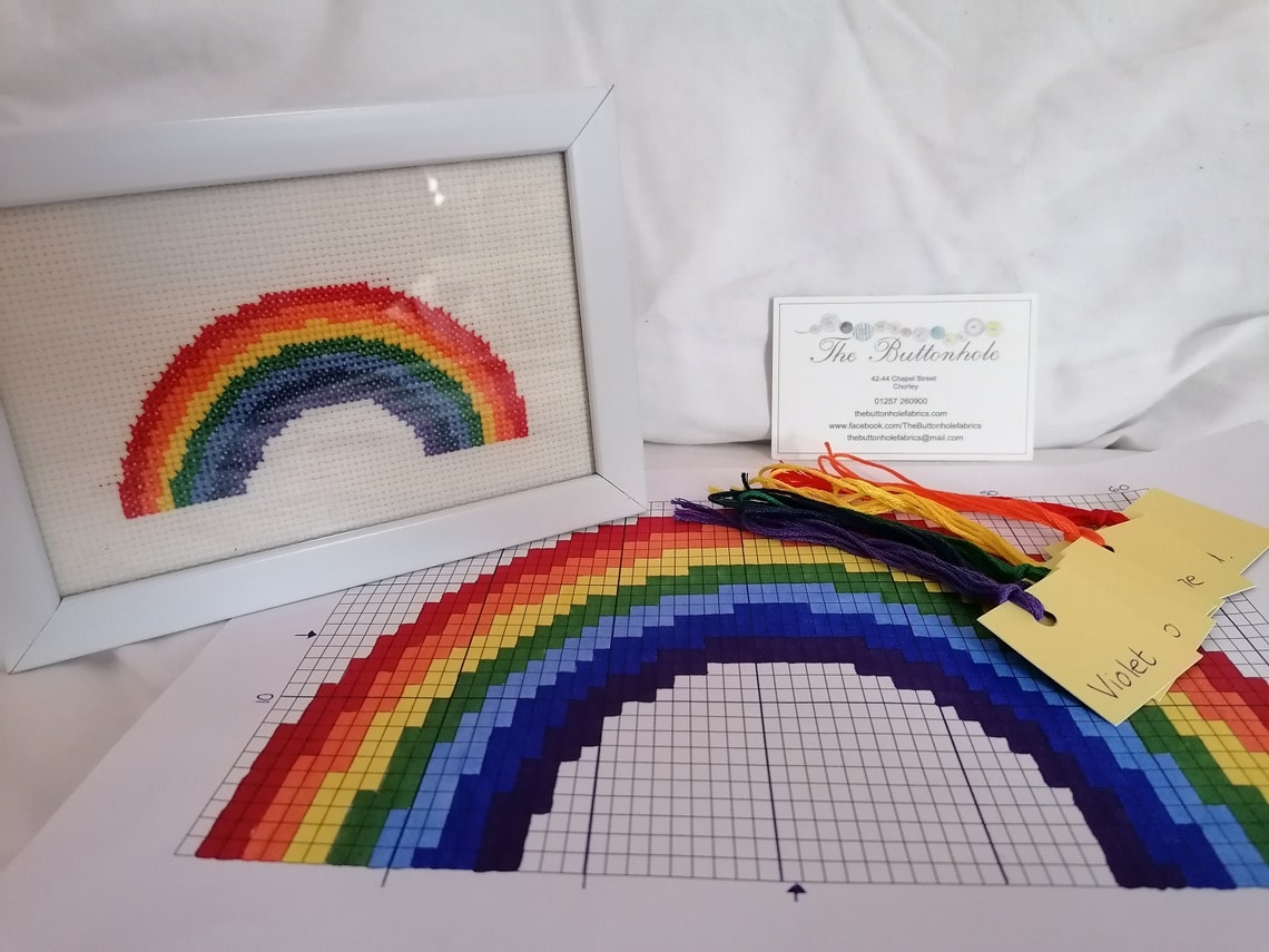 Rainbow Cross Stitch Kit - Etsy