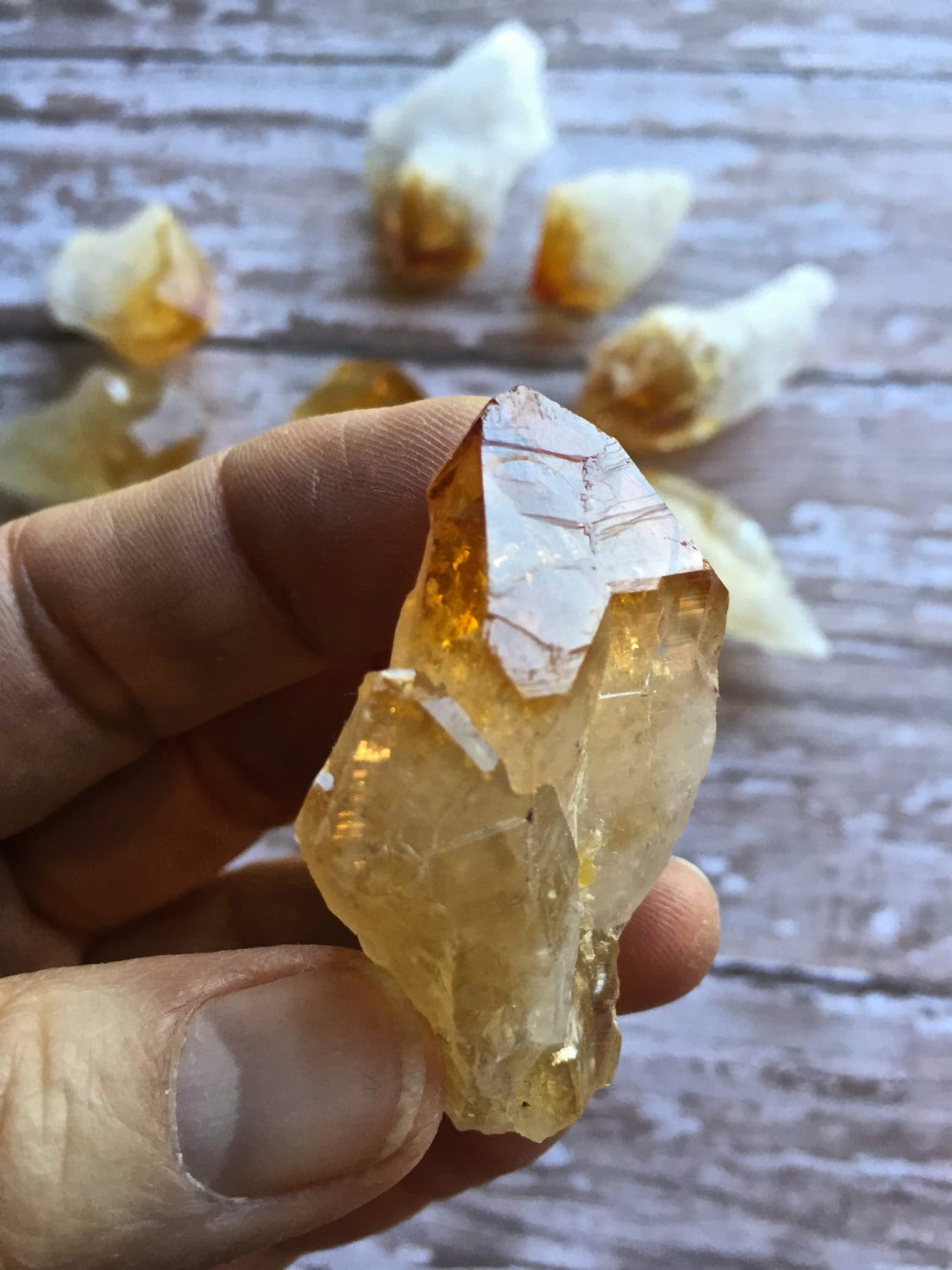 Raw Citrine Point Crystal - Hand Picked - Etsy