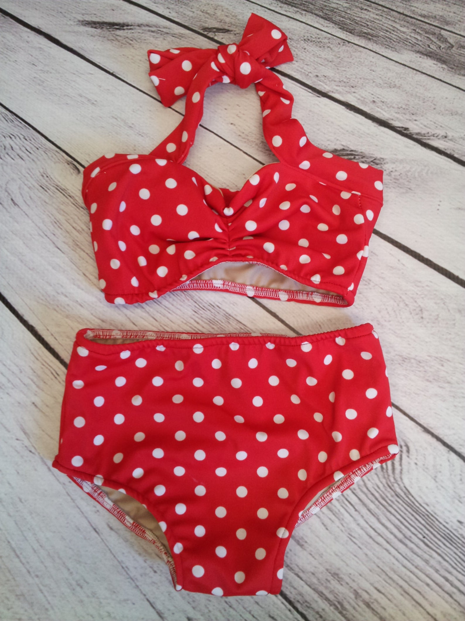 Itsy Bitsy Teeny Weeny Red And White Polka Dot Bikini Swimsuit Etsy