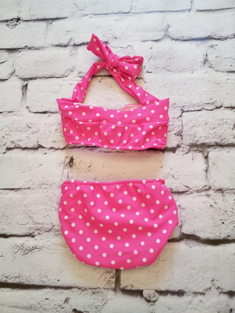 Itsy Bitsy Teeny Weeny Pink And White Polka Dot Bikini Swimsuit Etsy