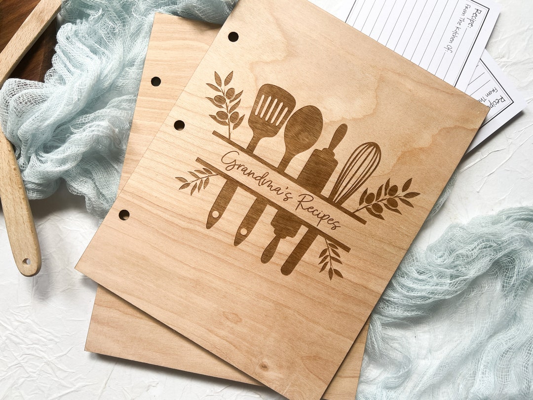 Grandma's Recipes Book | Personalized Recipe Book | Custom Laser ...