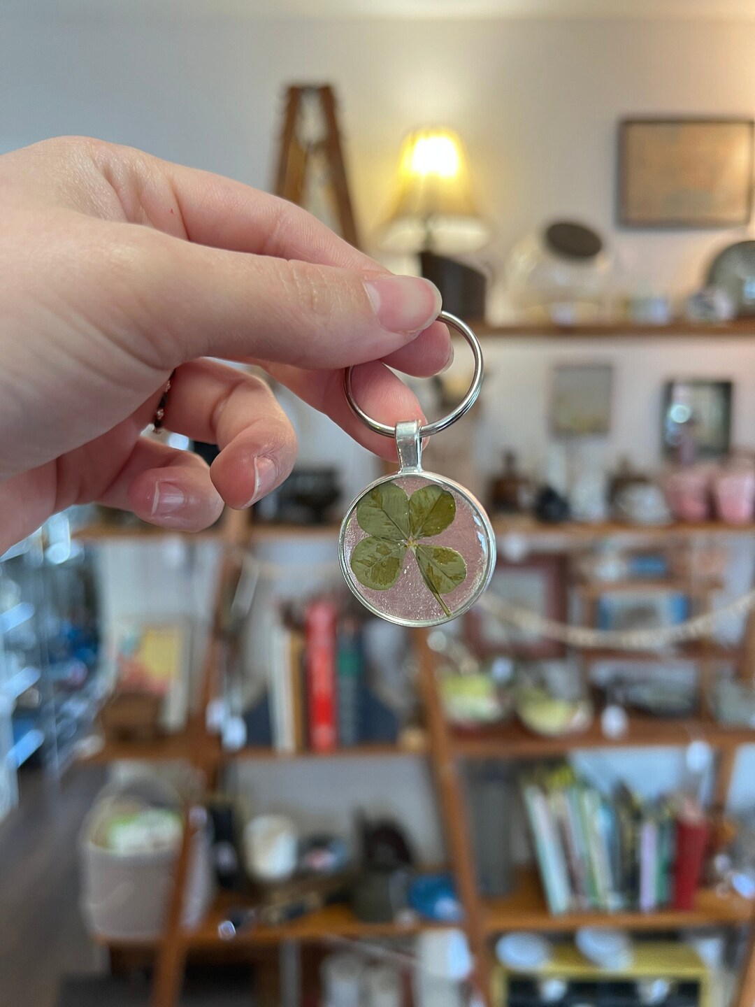 Four Leaf Clover Keychain | Clover Keychain | Lucky Keychain - Etsy