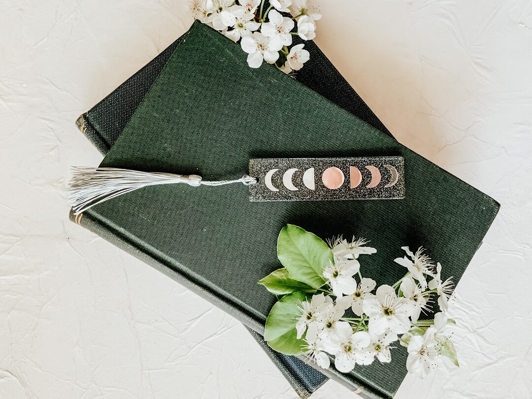 Moon Phases Glitter Bookmark - Etsy
