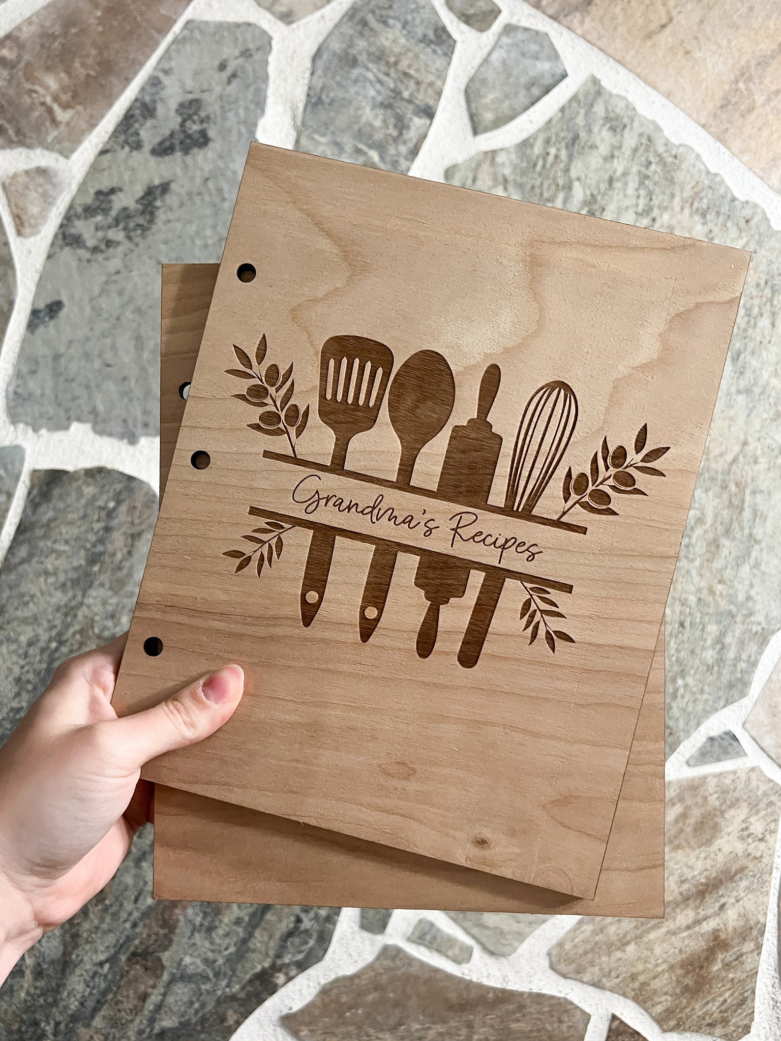 Grandma's Recipes Book Personalized Recipe Book Custom - Etsy