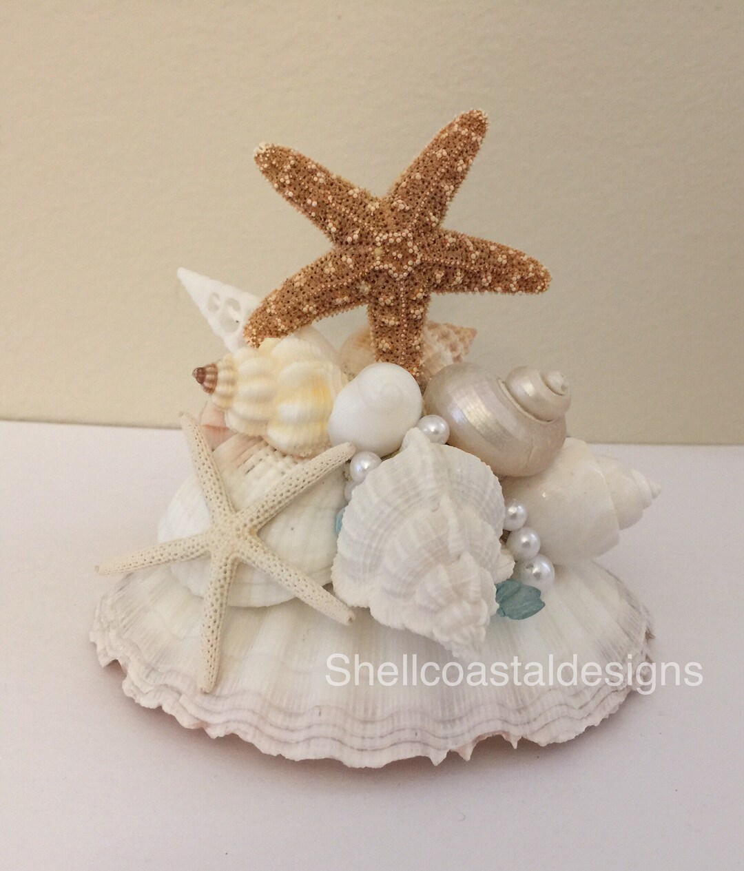 Shell Cake Topper Seashell Cake Topper Wedding Cake Topper Beach Cake ...