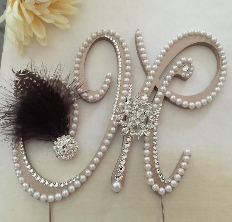 Pearl Wedding Cake Topper Monogram Cake Topper With Swarovski Etsy pearl-wedding-cake-topper-monogram-cake-topper-with-swarovski-etsy
