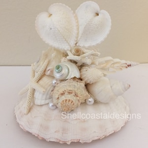 Shell Cake Topper Seashell Cake Topper Wedding Cake Topper Beach Cake ...