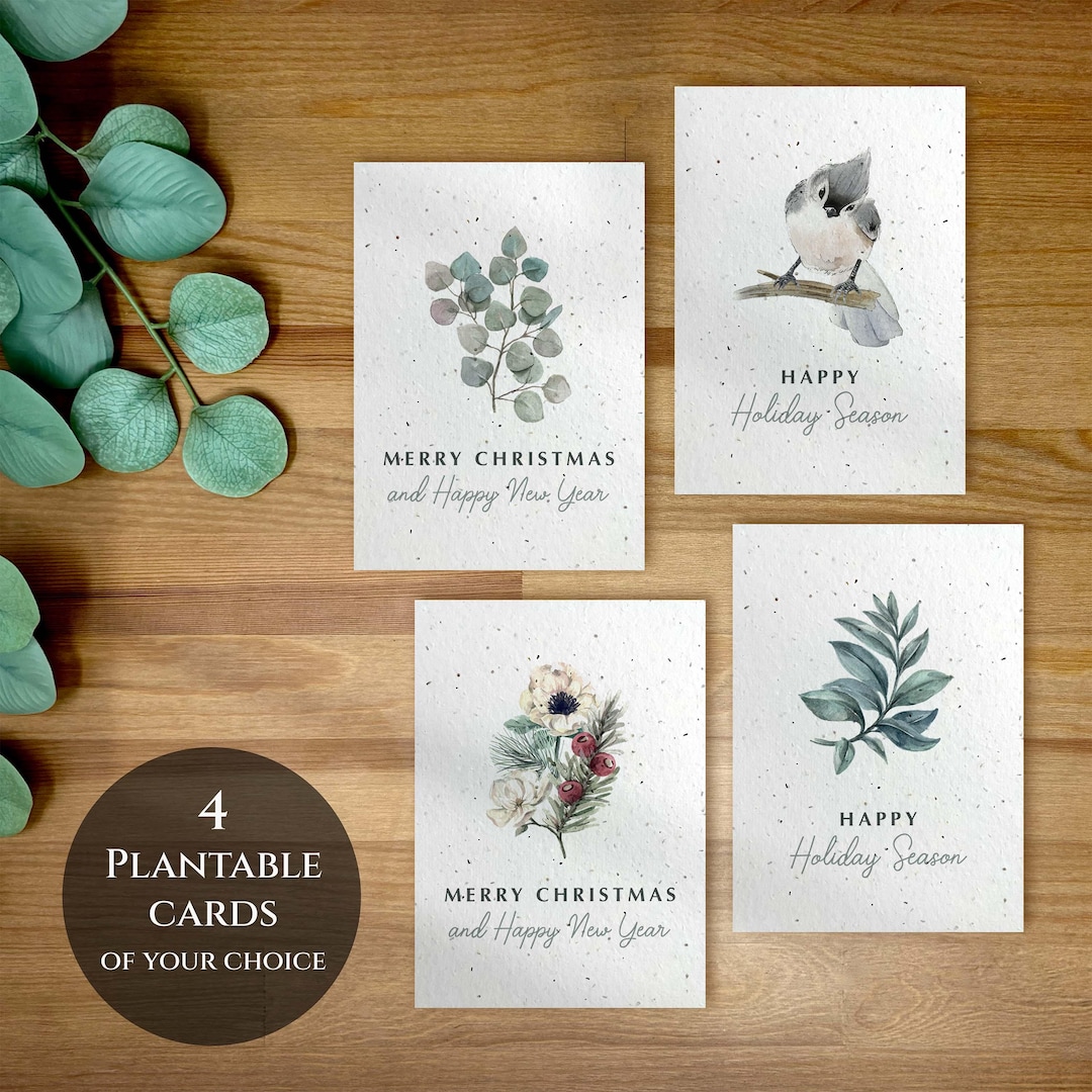 Plantable Christmas Cards Plantable Seed Paper Greeting Cards ...