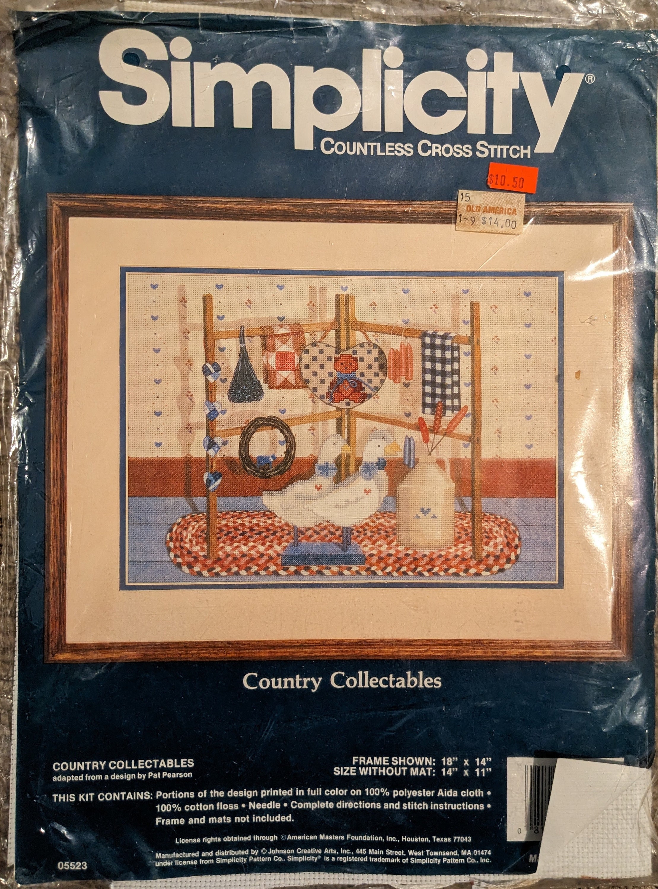 Vintage Stamped Cross Stitch COUNTRY COLLECTIBLES Kit - Etsy