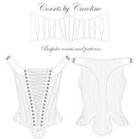 1780s Front-lacing Stays Sewing Pattern: Bust 30-56 (PDF) - Etsy