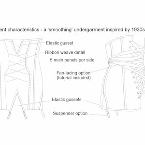 1930s Girdle Pattern With Ribbon Detail -sizes UK6-30/ US 2-26 - Etsy