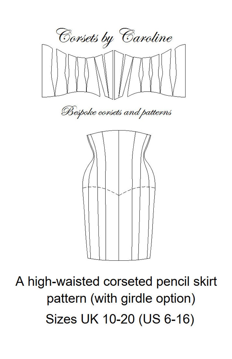 Corset Pattern Ellie a 14 Panelled High-waisted Corseted - Etsy