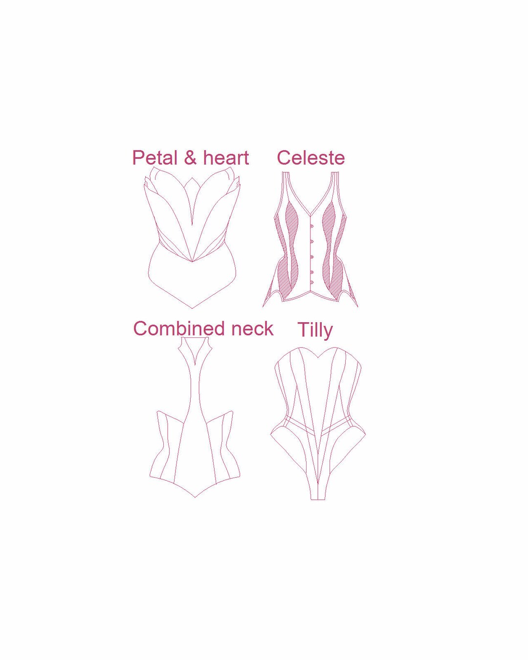 Contemporary Corset Pattern Collection - a Selection of Four Modern ...