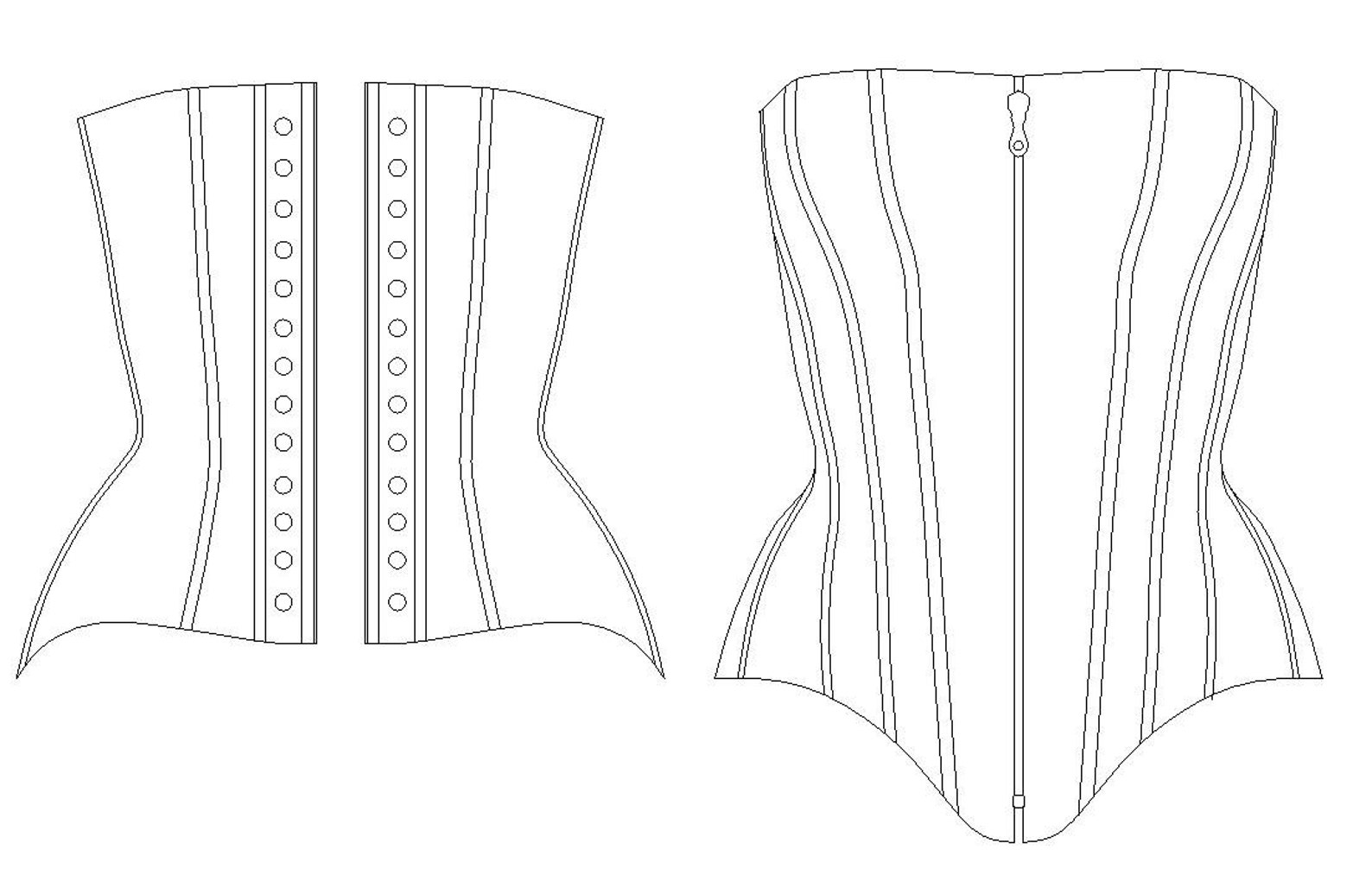Corset Pattern Grace a Modern 14 Panel Over-bust Corset | Etsy