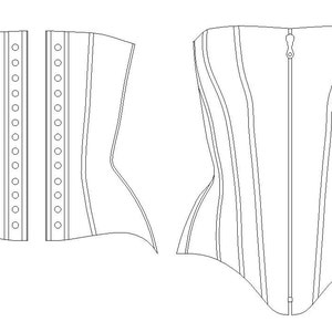 Corset Pattern! Grace - a Modern 14 Panel Over-bust Corset Pattern Size ...