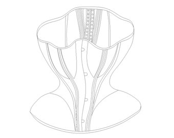 PATTERN Elsa a Victorian 1896 Inspired Demi-bust Corset | Etsy
