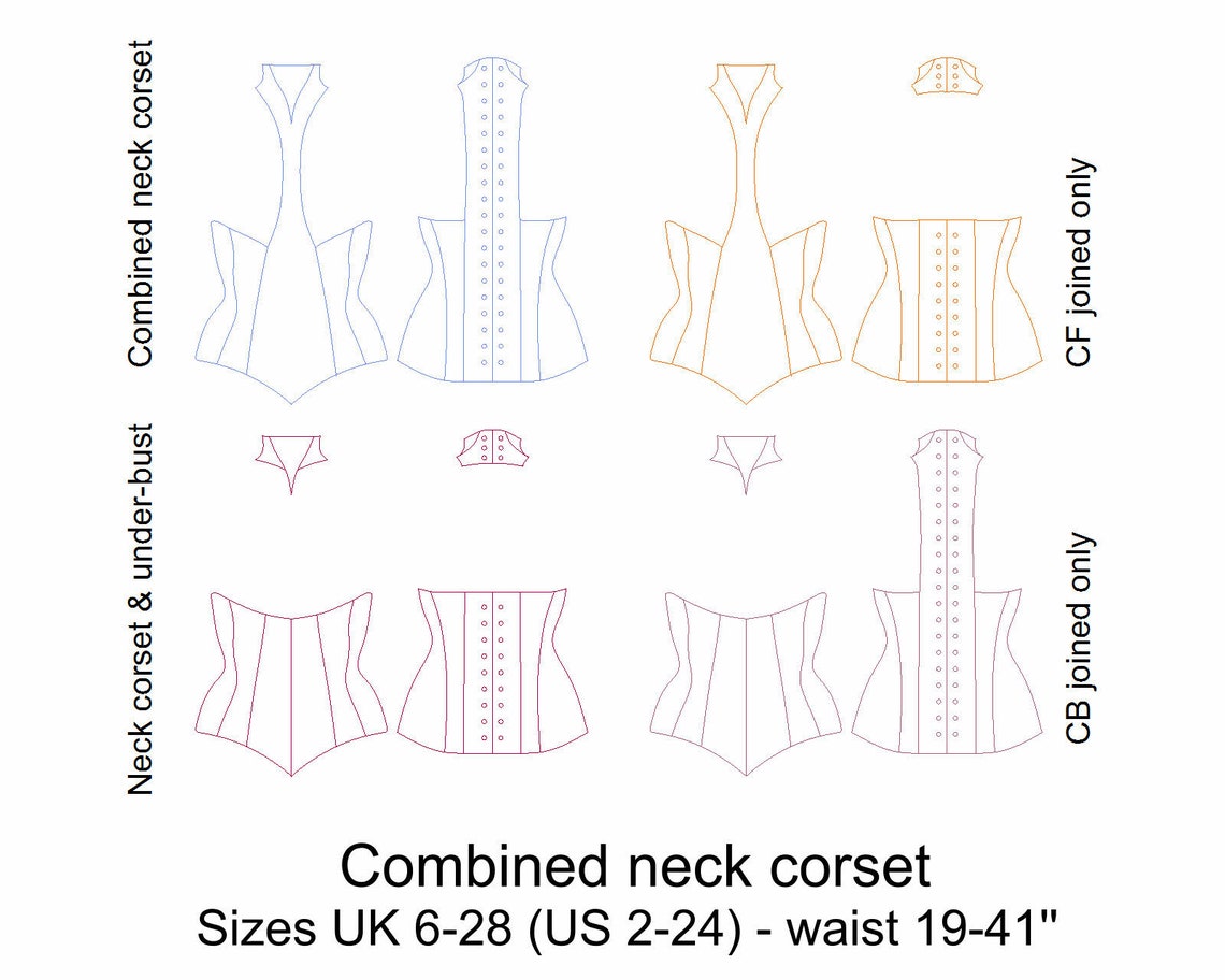 Contemporary Corset Pattern Collection - a Selection of Four Modern ...