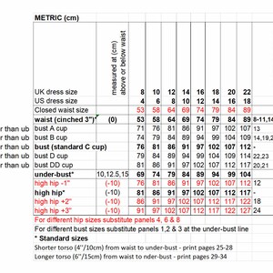 Corset Pattern! TILLY - the 14 Panelled Over-bust Bodysuit - Sizes UK 8 ...