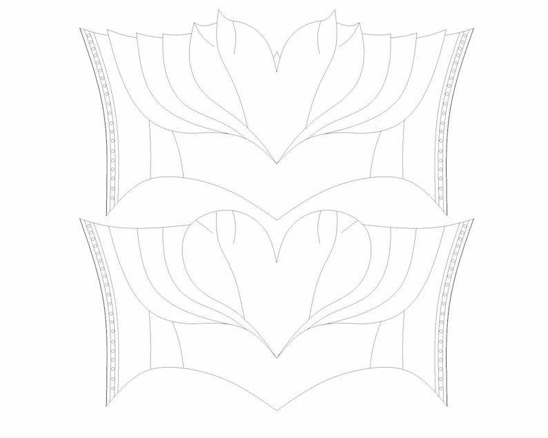 Corset Pattern! the Petal & the Heart Corset Sizes Uk 8 (us 4) - Uk 22 ...