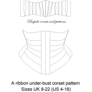 Corset Pattern Lori a Ribbon Corset Pattern Size UK 8-22 - Etsy