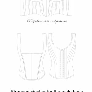 Pack of Three Male Corset Patterns- Cincher, Waistcoat and Corset - Etsy