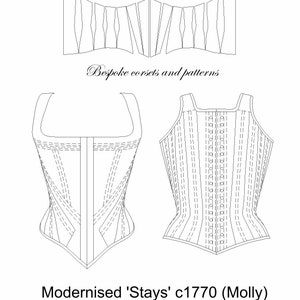 Stays Pattern a Rococo Strapped Stays Pattern molly Sizes UK8-24 US 4 ...