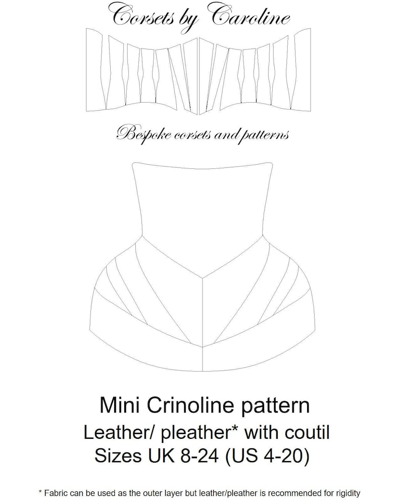 Mini-crin - an Unusual Under-bust Structured Corset Pattern_size 8-24 ...