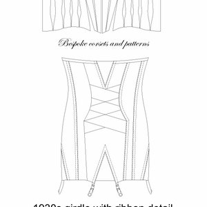 1930s Girdle Pattern With Ribbon Detail -sizes UK6-30/ US 2-26 - Etsy