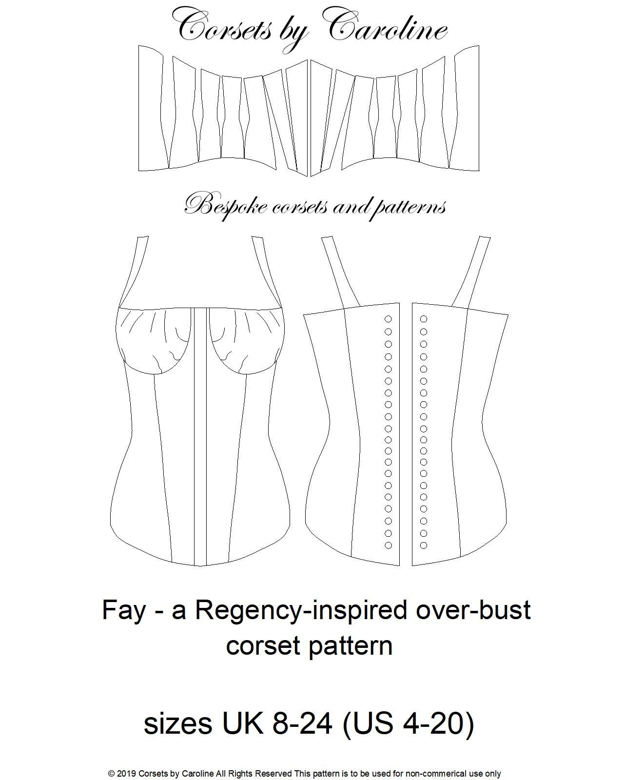 Cupped Overbust Corset Pattern