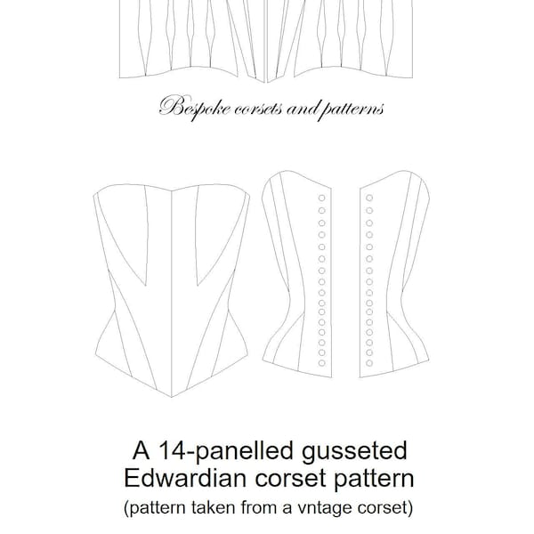 Edwardian Corset Pattern - Etsy