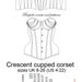 Cupped Corset Pattern Abi a Multi-cup Sized Cupped, Strapped, Corset Pattern Sizes UK8 US4 UK24 ...
