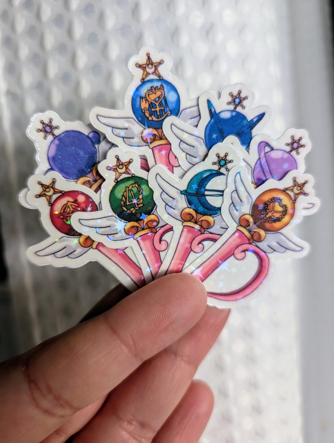 Sailor Moon Crystal Sailor Scouts Changing Rod Waterproof Glitter ...