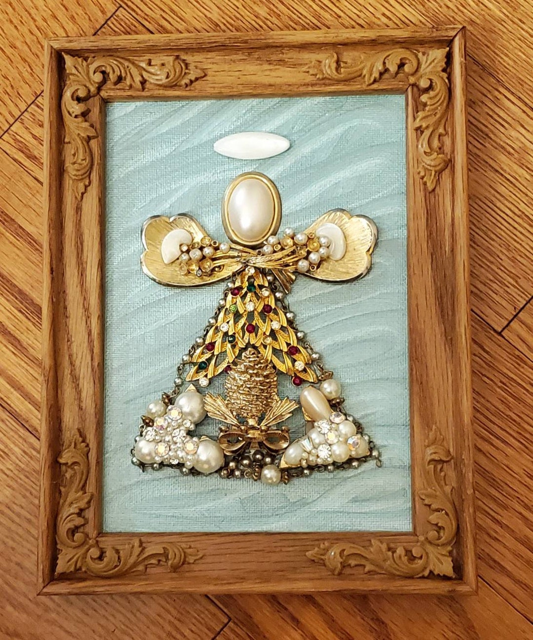 My angel Art Canvas, Vintage, Jewelry Art, Painted and Embellished ...