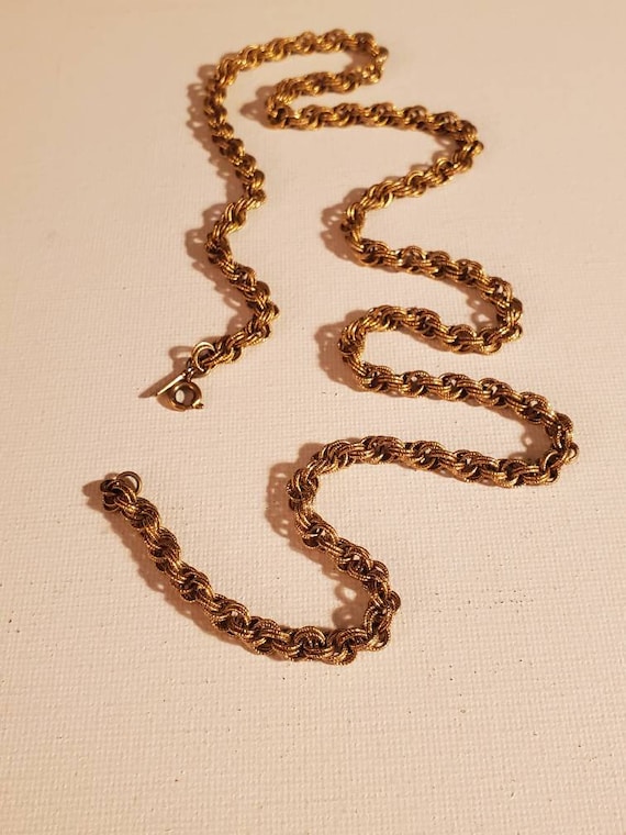 Vintage textured necklace - Gem