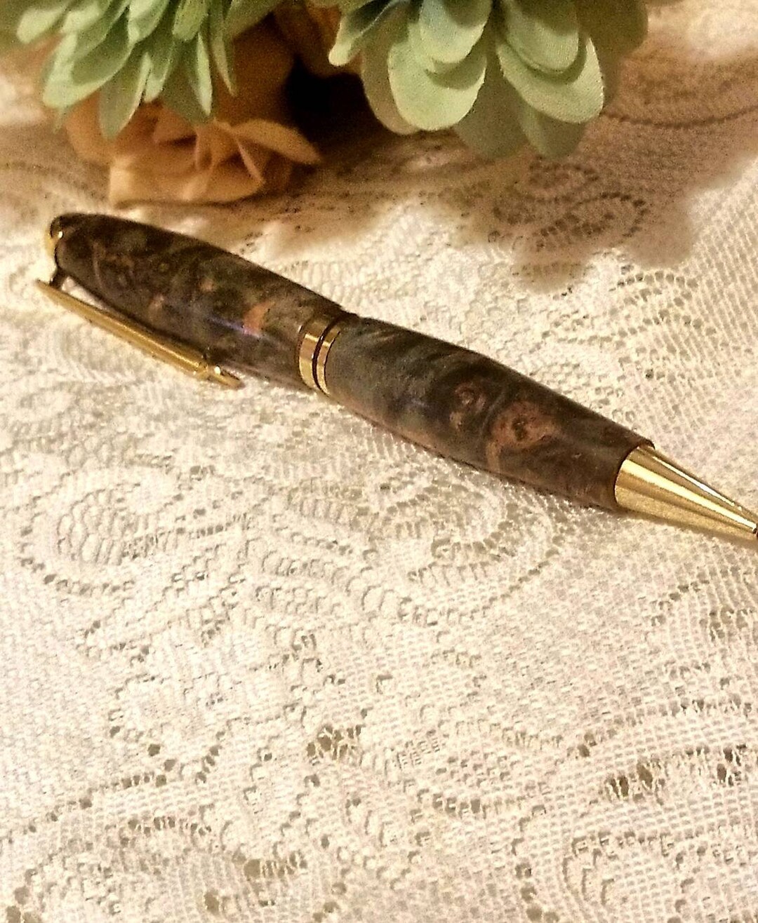 Bold EXECUTIVE Writing Pen, Acrylic Pen, Hand Turned Writing Pen, Gold ...
