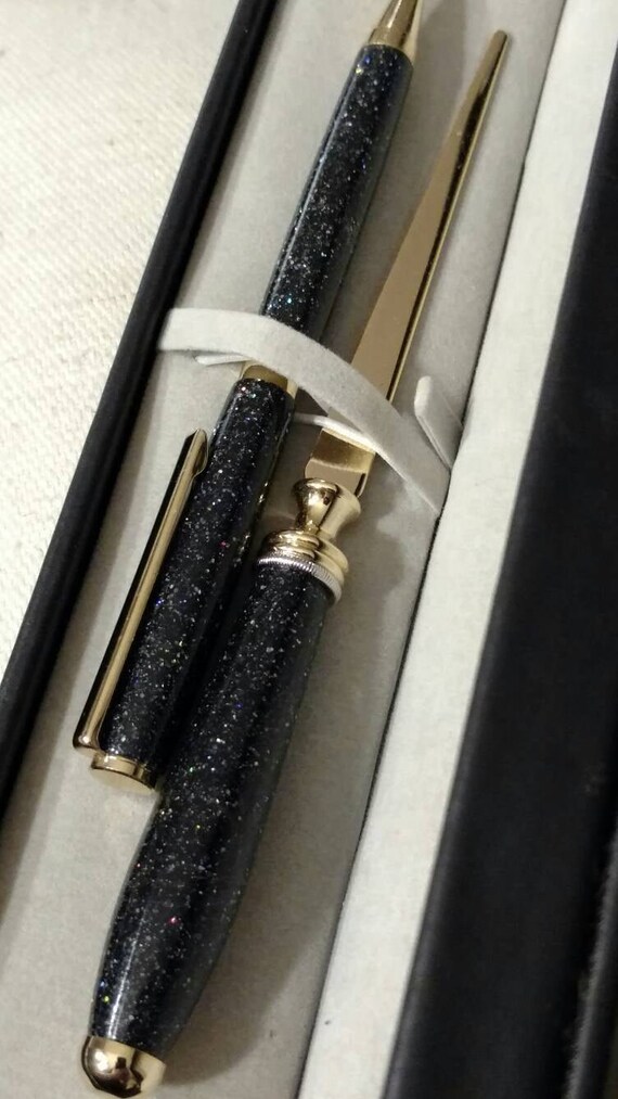 STARRY NIGHT Pen Set Hand Turned Starry Night Pen and | Etsy