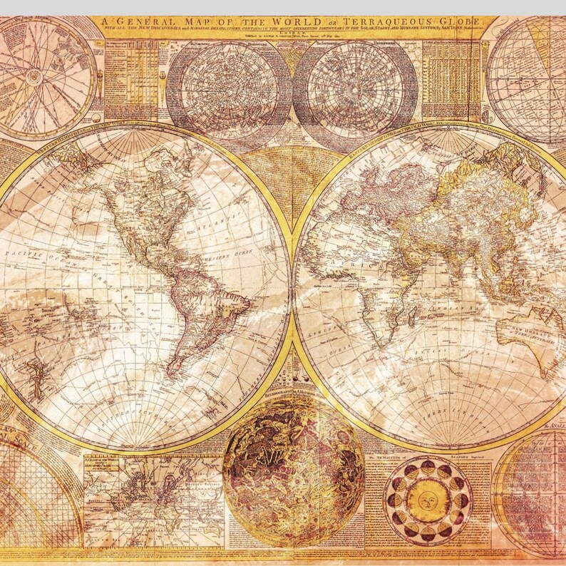 Celestial Cartography: Earth Through Time - Etsy
