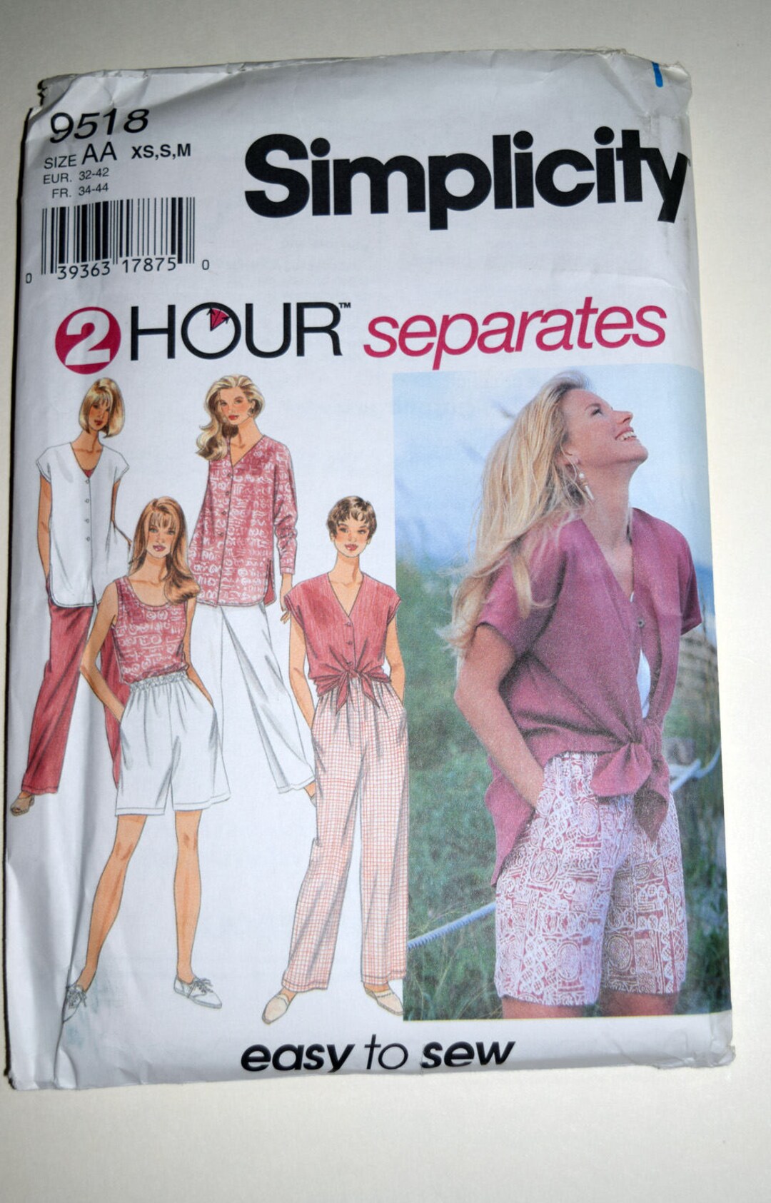 Simplicity Sewing Pattern 9518 Loose Fitting Slacks, Shorts, Tops Uncut ...