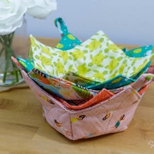 Soup Bowl Cozy Pattern PDF - 3 Sizes Microwave Safe Sewing Pattern ...