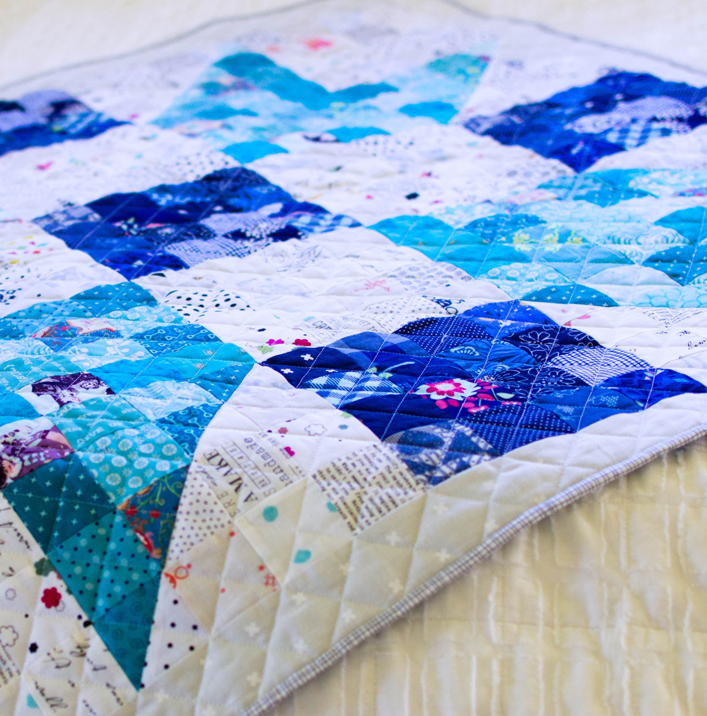 Father's Choice Glitter Quilt Pattern - Low Volume Scrappy Strip Quilt ...